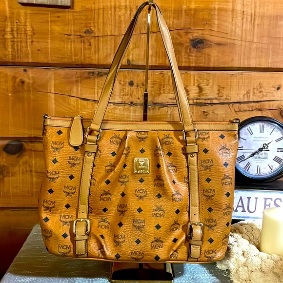 MCM | Bags | Mcm Large Tote Bag Excellent Condition Gold Tonehardware ...